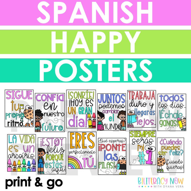 Spanish Classroom Posters - Etsy