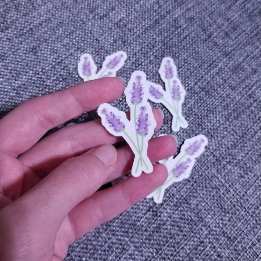 Cute Lavender Sticker | Vinyl Pastel Lavender Bundle WEATHERPROOF ...