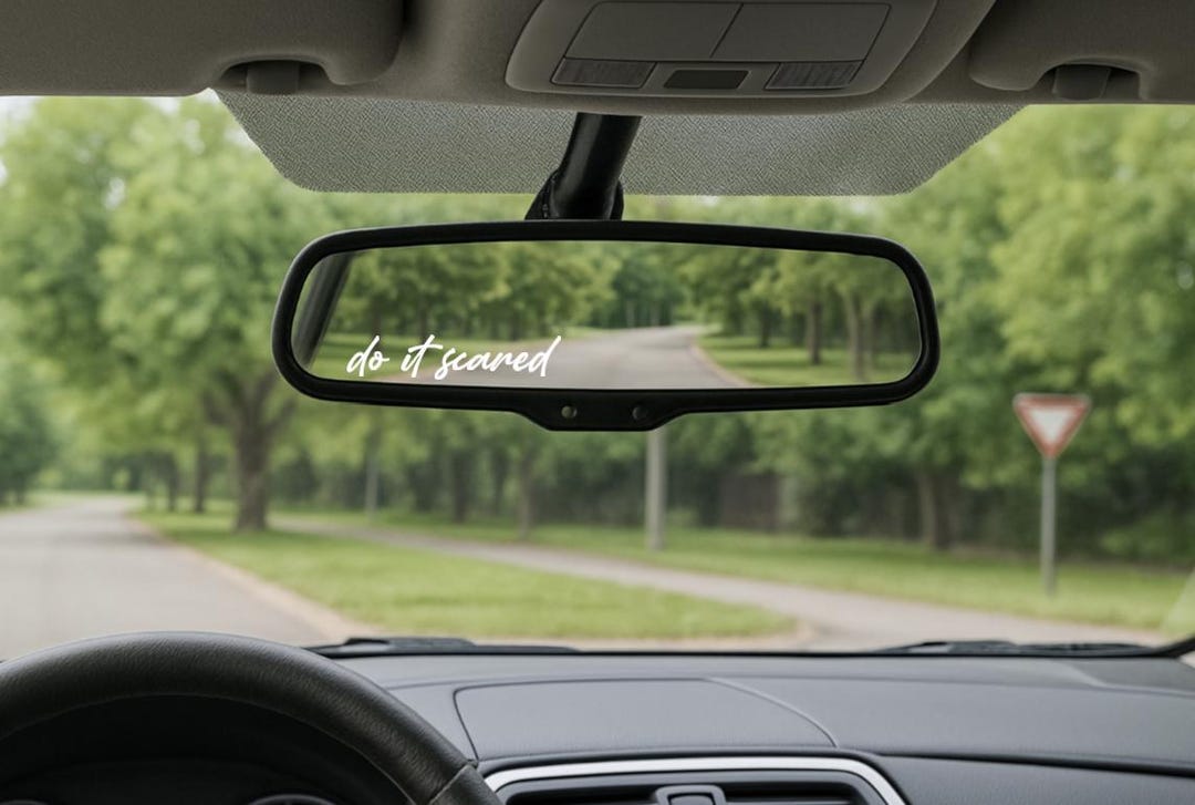 Do It Scared Mirror Decal | Cute Vinyl Decal | Car Mirror, Laptop ...
