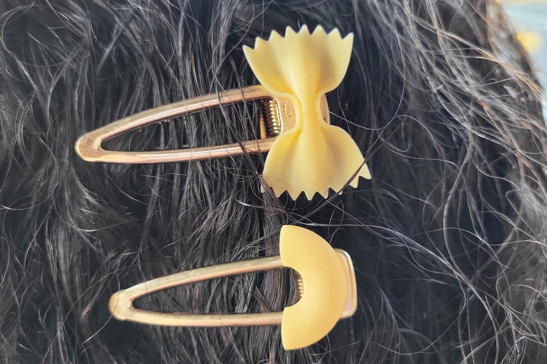 Pasta Hairclip Collection Farfalle Elbow macaroni and Cheese Bowtie ...