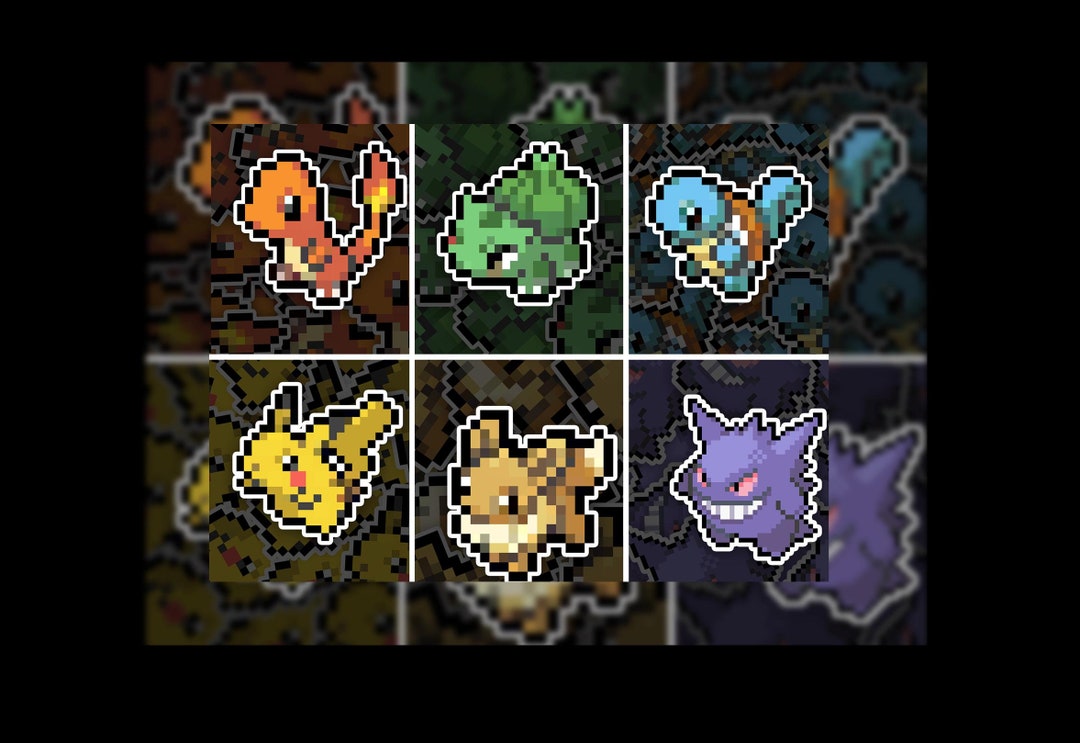 Homemade Pokemon Pixel Stickers, Water-resistant Sticker, Laptop ...