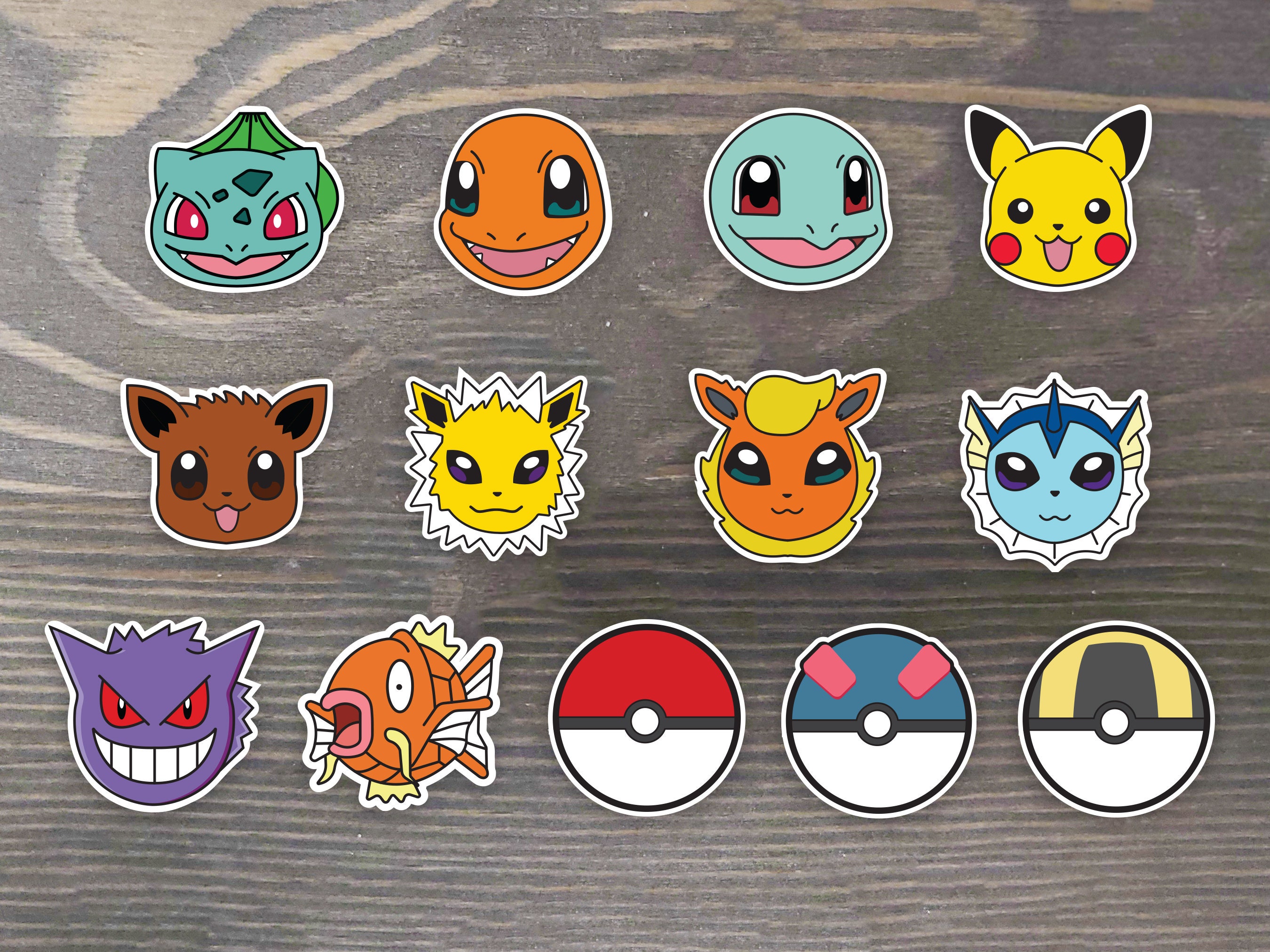 Pokemon Stickers, Water-resistant Sticker, Laptop Sticker, Cute ...