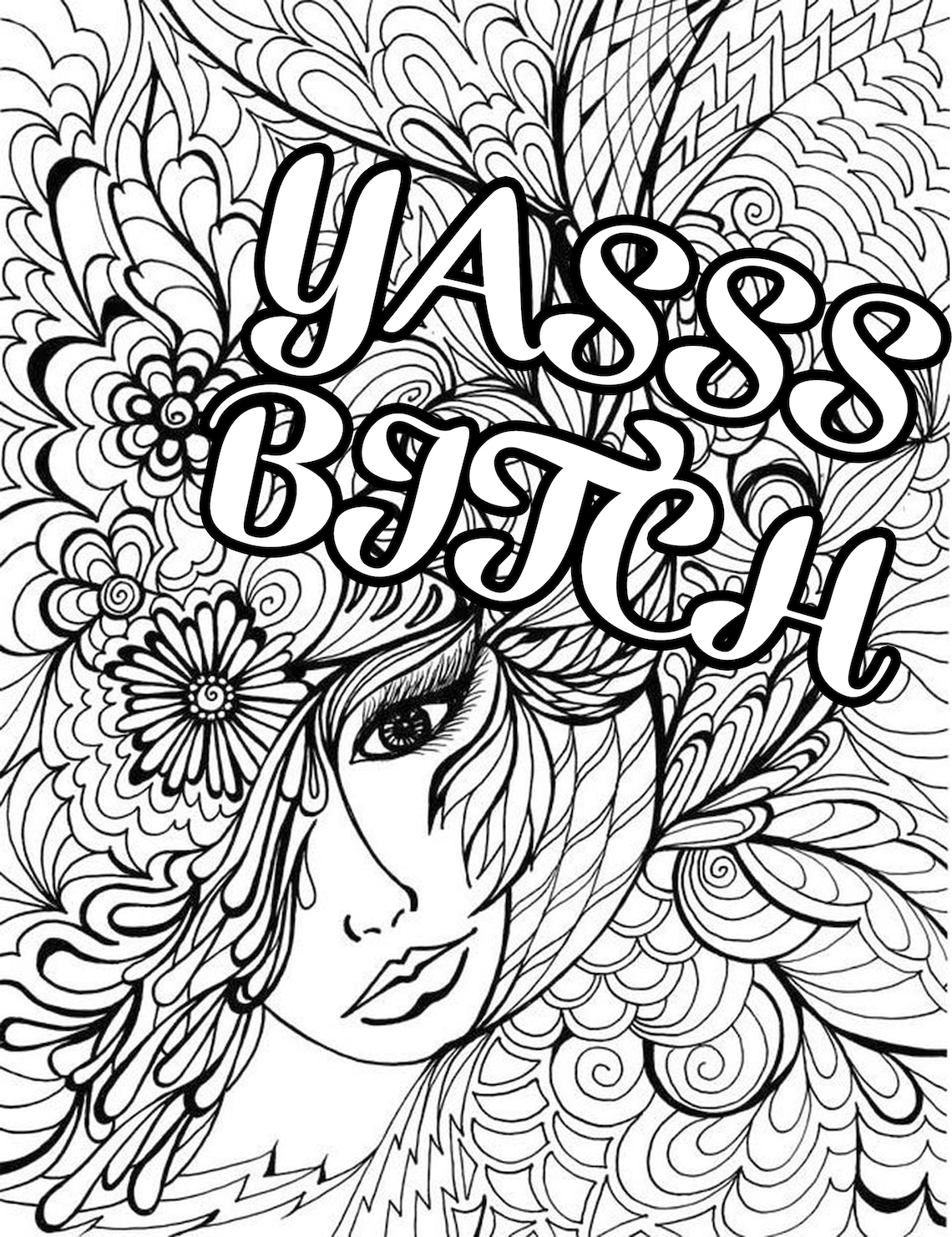 Adult Coloring Book pages Funny quotes 10 different | Etsy