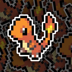Homemade Pokemon Pixel Stickers, Water-resistant Sticker, Laptop ...