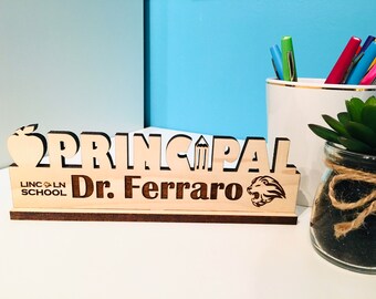 Principal Name Sign | Etsy