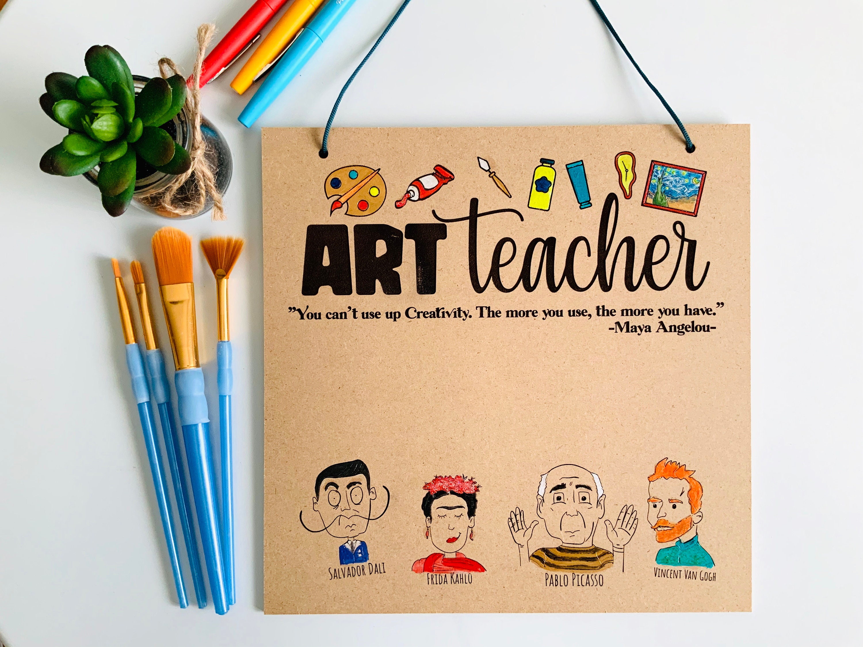 Art Teacher Wall Sign Personalized Art Teacher Wall Decor | Etsy