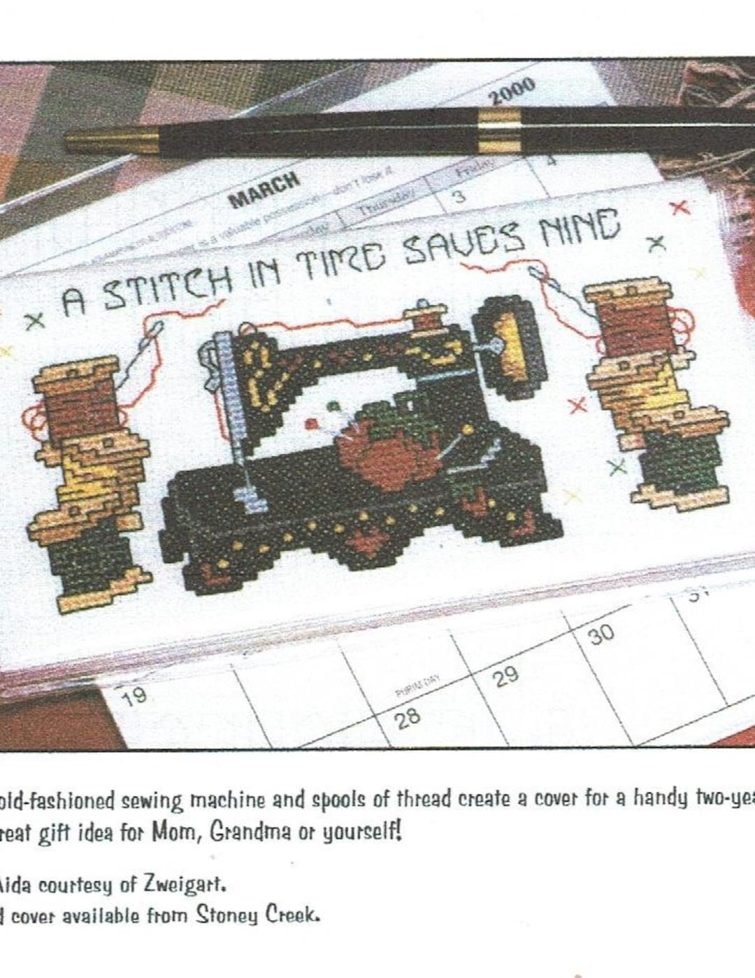 Cross Stitch Sewing Machine, Counted Cross Stitch, DIGITAL DOWNLOAD ...