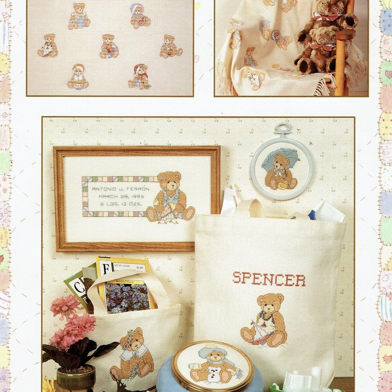Teddy Cross Stitch - Etsy