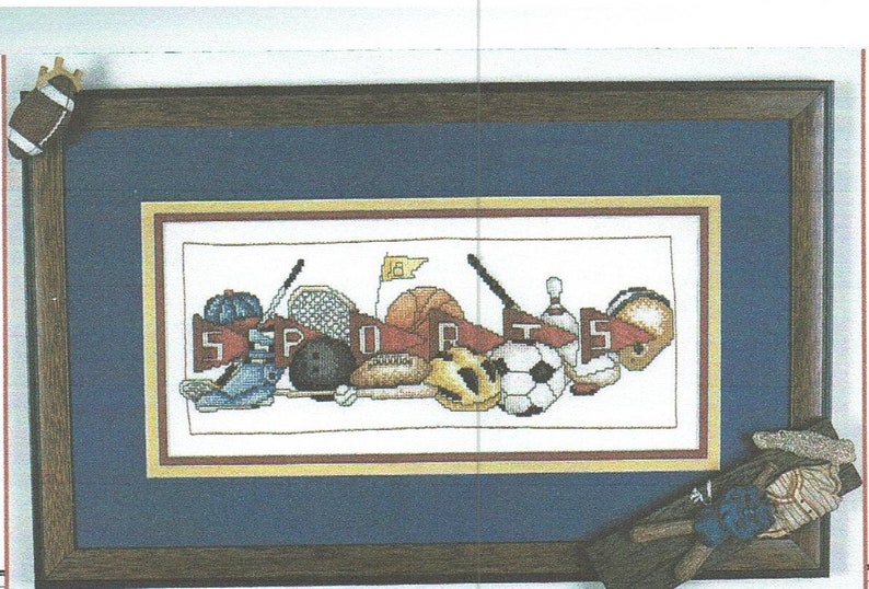 Counted Cross Stitch, DIGITAL DOWNLOAD, Pattern, Sports Theme, Sports ...