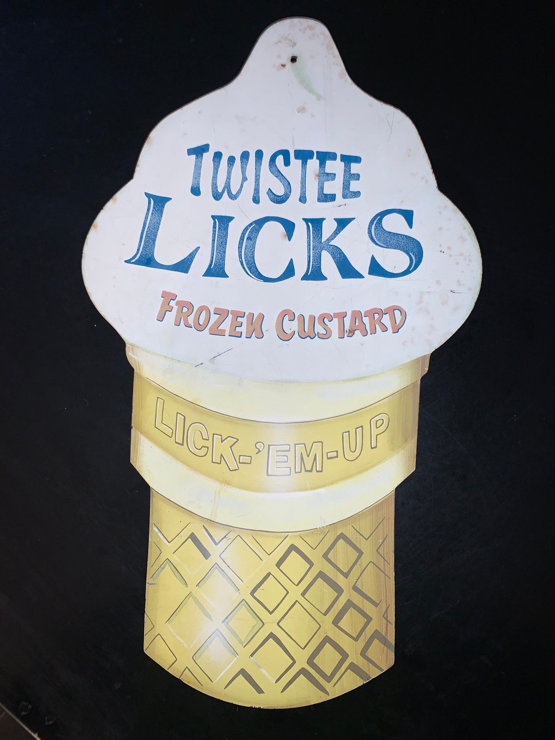 Twistee Licks Frozen Custard Lickem up Advertising Sign - Etsy