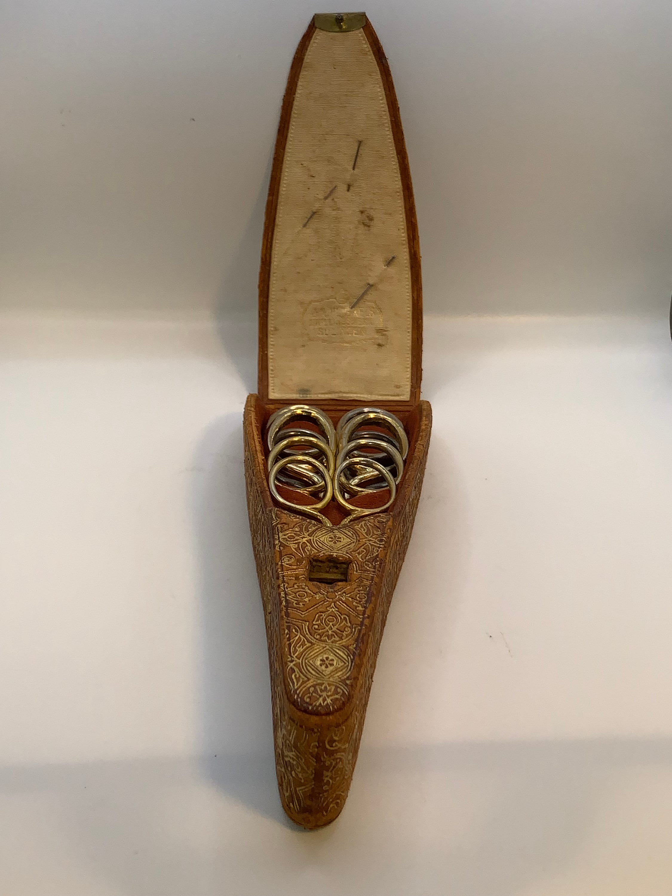 JA Henckels Antique Sewing Embroidery Scissors Set of 4 With Case ...