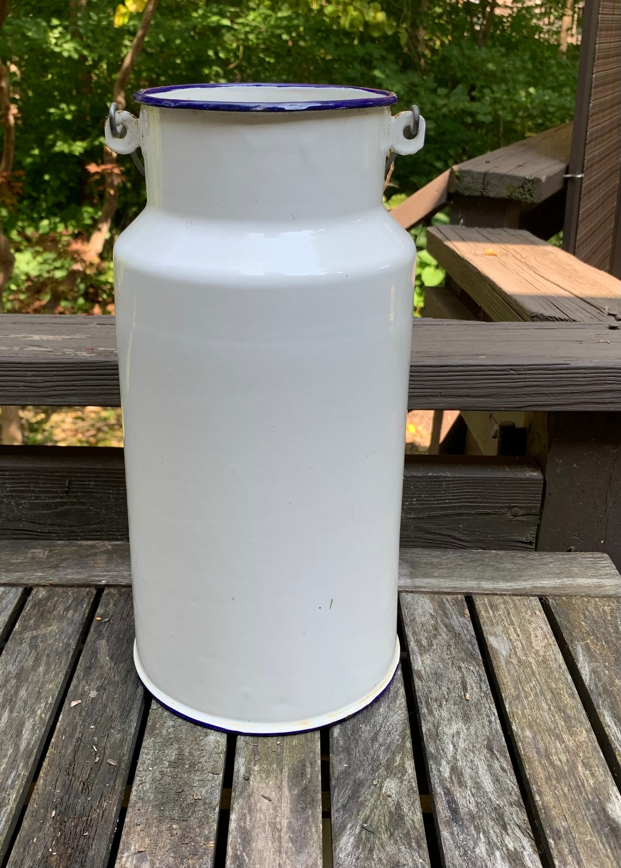 Large Antique Victorian Enamel Milk Can 5 Ltr Aspinalls - Etsy