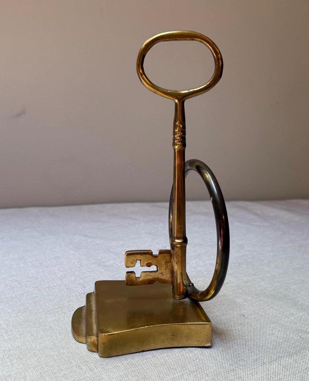 Vintage 1935 Brass Bridge Ward Skeleton Key Bookend - Etsy