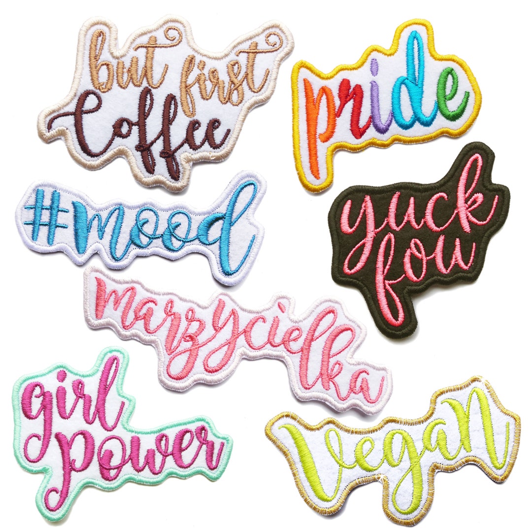 Your Text Patch Word Patch Personalized Embroidery Patch - Etsy