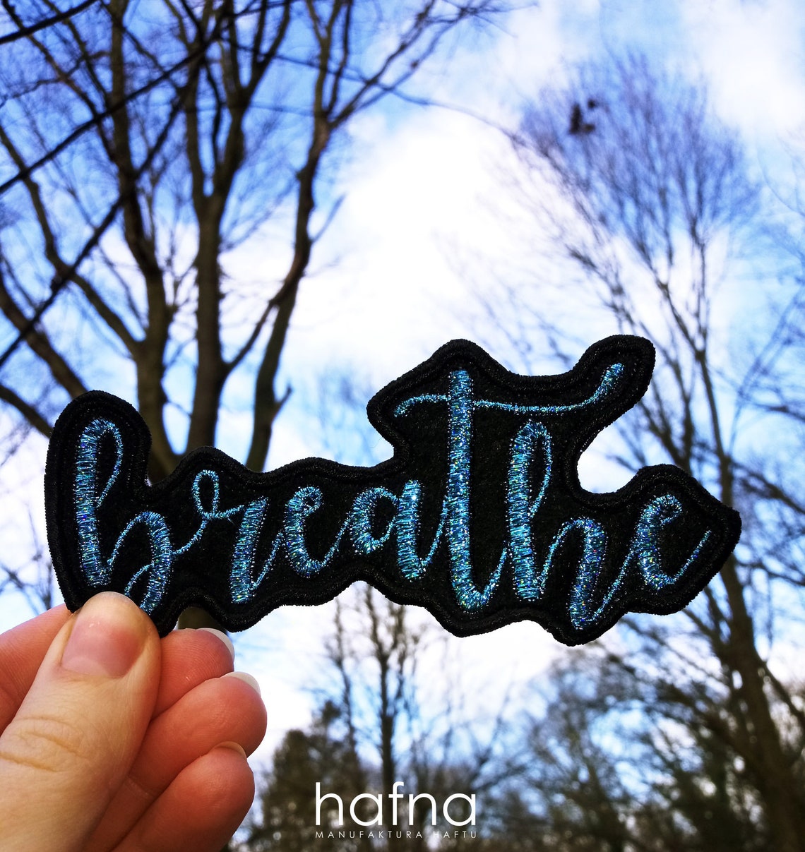 Breathe Text Patch Word Patch Hologram Sew on Patch Mend Your - Etsy UK