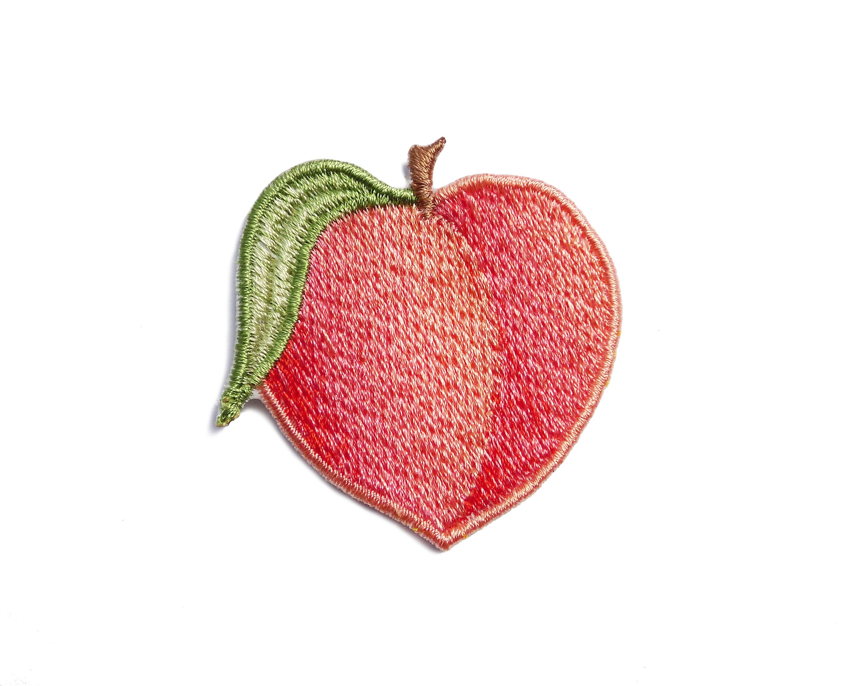 Peach Sew on Patch Naszywka Embroidered Patch Applique Patches - Etsy