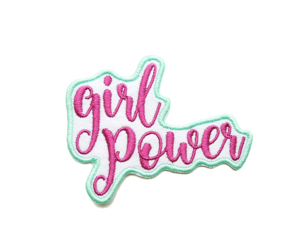 Girl Power Text Patch Word Patch Statement Sew on Patch Mend Your ...
