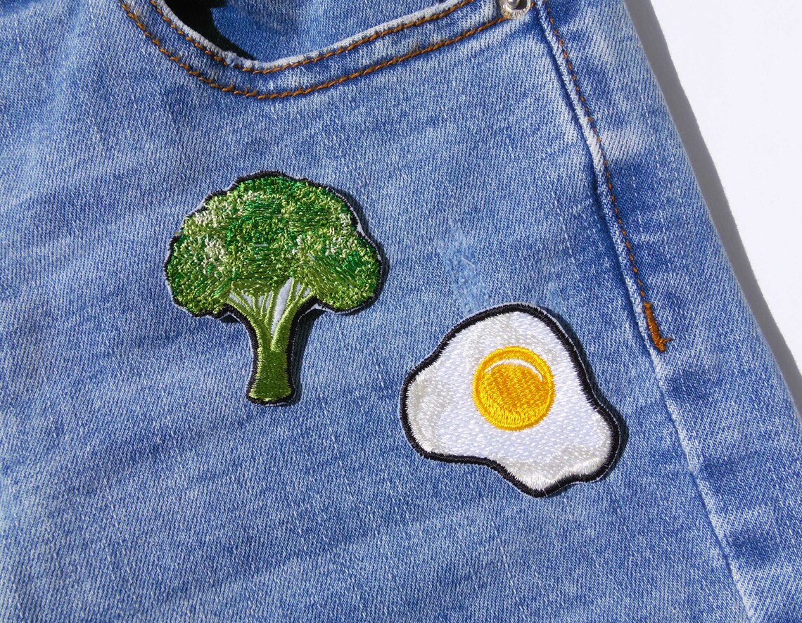 Broccoli Sew on Patch Embroidered Patch Applique Patches for Backpacks ...