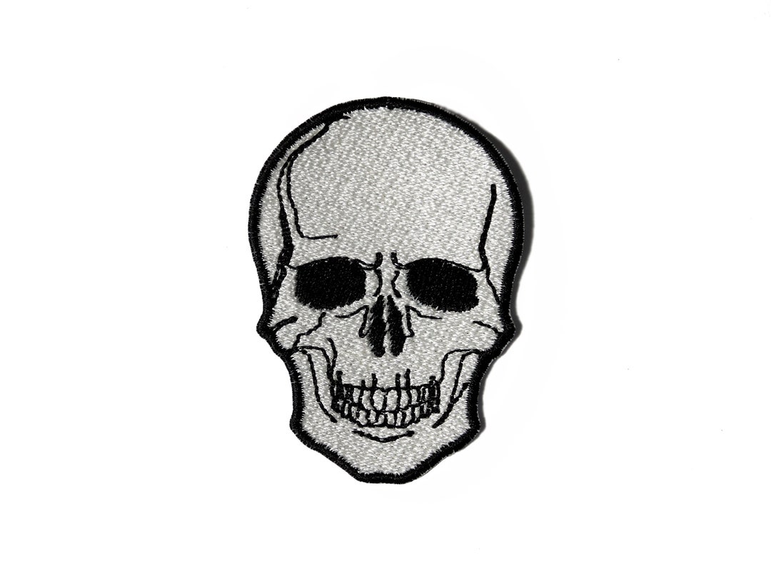 Skull Patch Scary Halloween Patch Sew on Patch Naszywka Embroidered ...