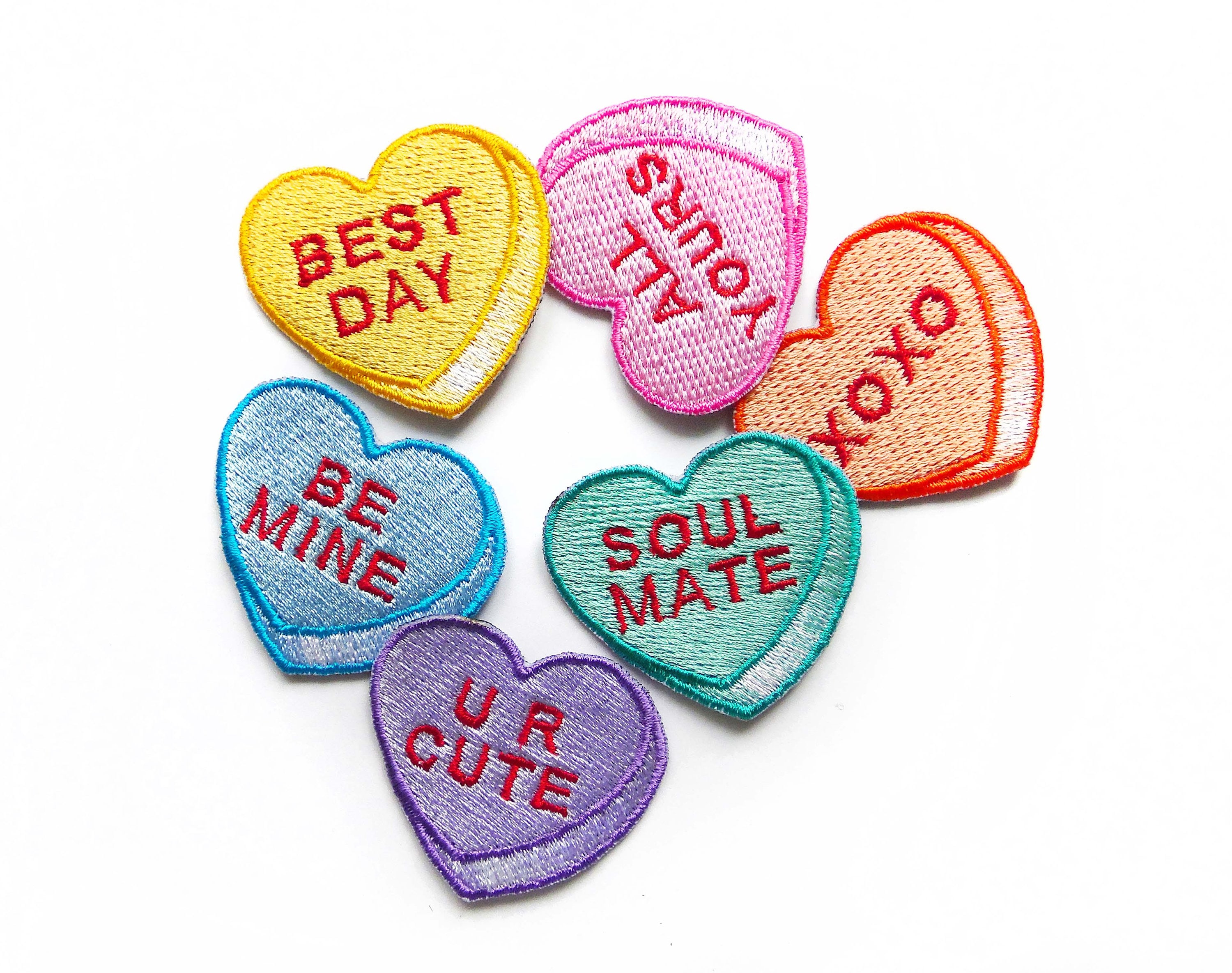 U R CUTE Candy Heart Valentine Conversation Hearts Patches | Etsy