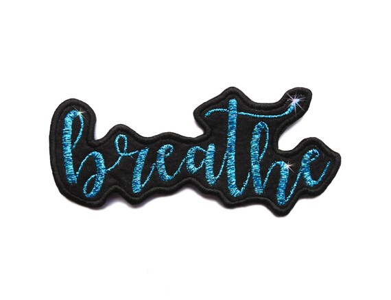 Breathe Text Patch Word Patch Hologram Sew on Patch Mend Your - Etsy UK