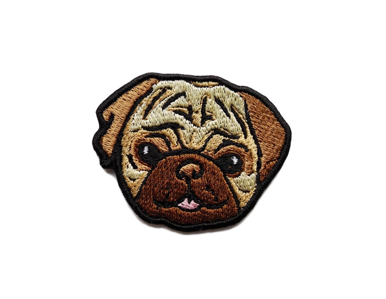 Pug Sew on Patch Naszywka Embroidered Patch Applique Patches for ...