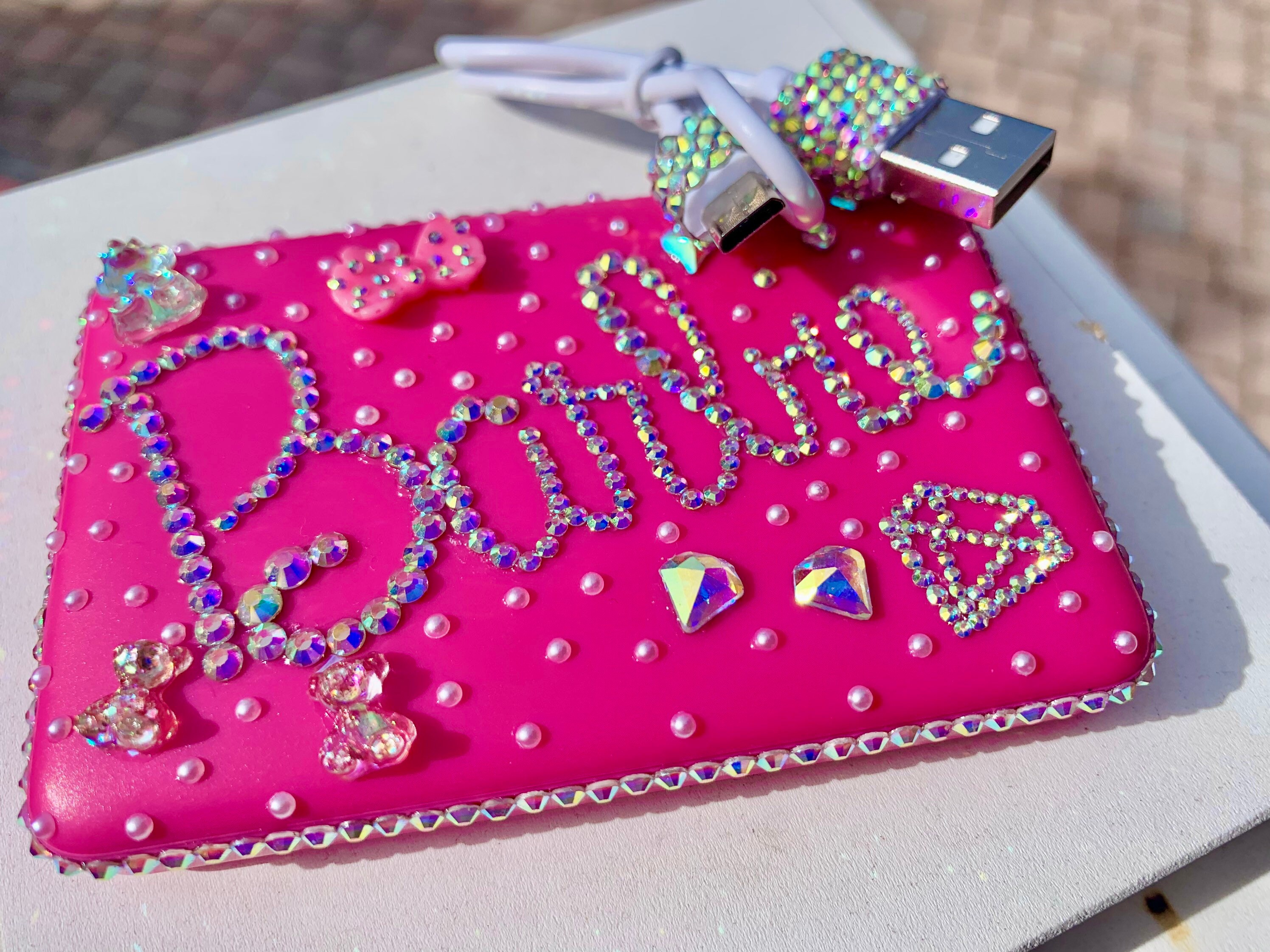 Bling Hot Pink Powerbank - Etsy