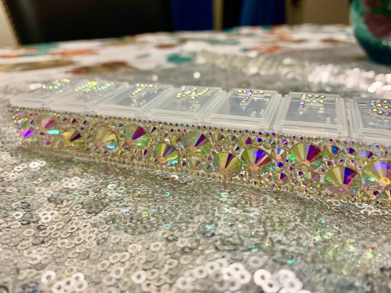 Rhinestone Pill Organizer - Etsy