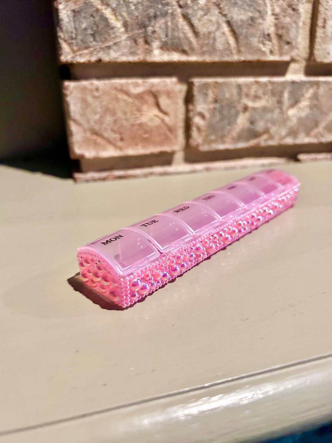 Pink Pearl 7-day Pill Case - Etsy