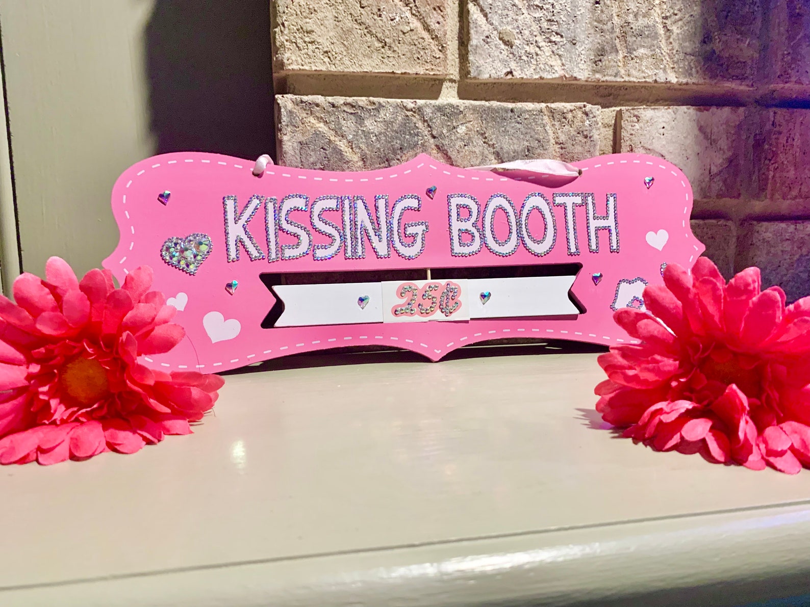 Rhinestone Kissing Booth Sign - Etsy