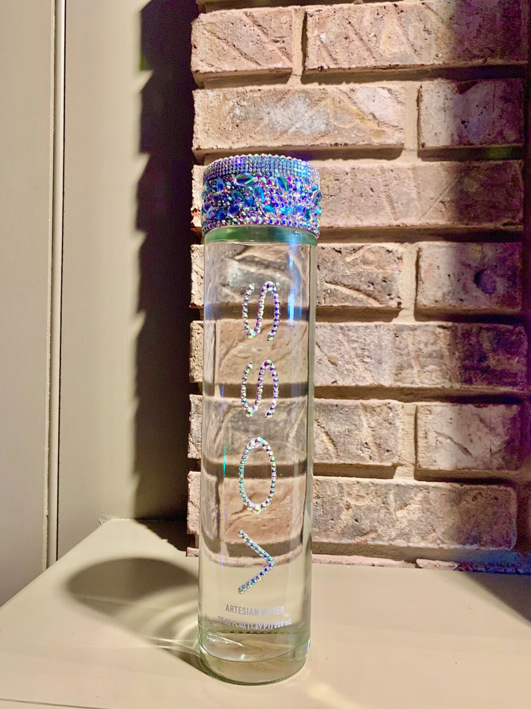 Bling Glass Water Bottle - Etsy