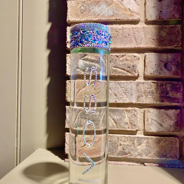 Bling Glass Water Bottle - Etsy