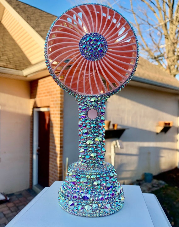 Rhinestone Pink Sparkle Fan - Etsy