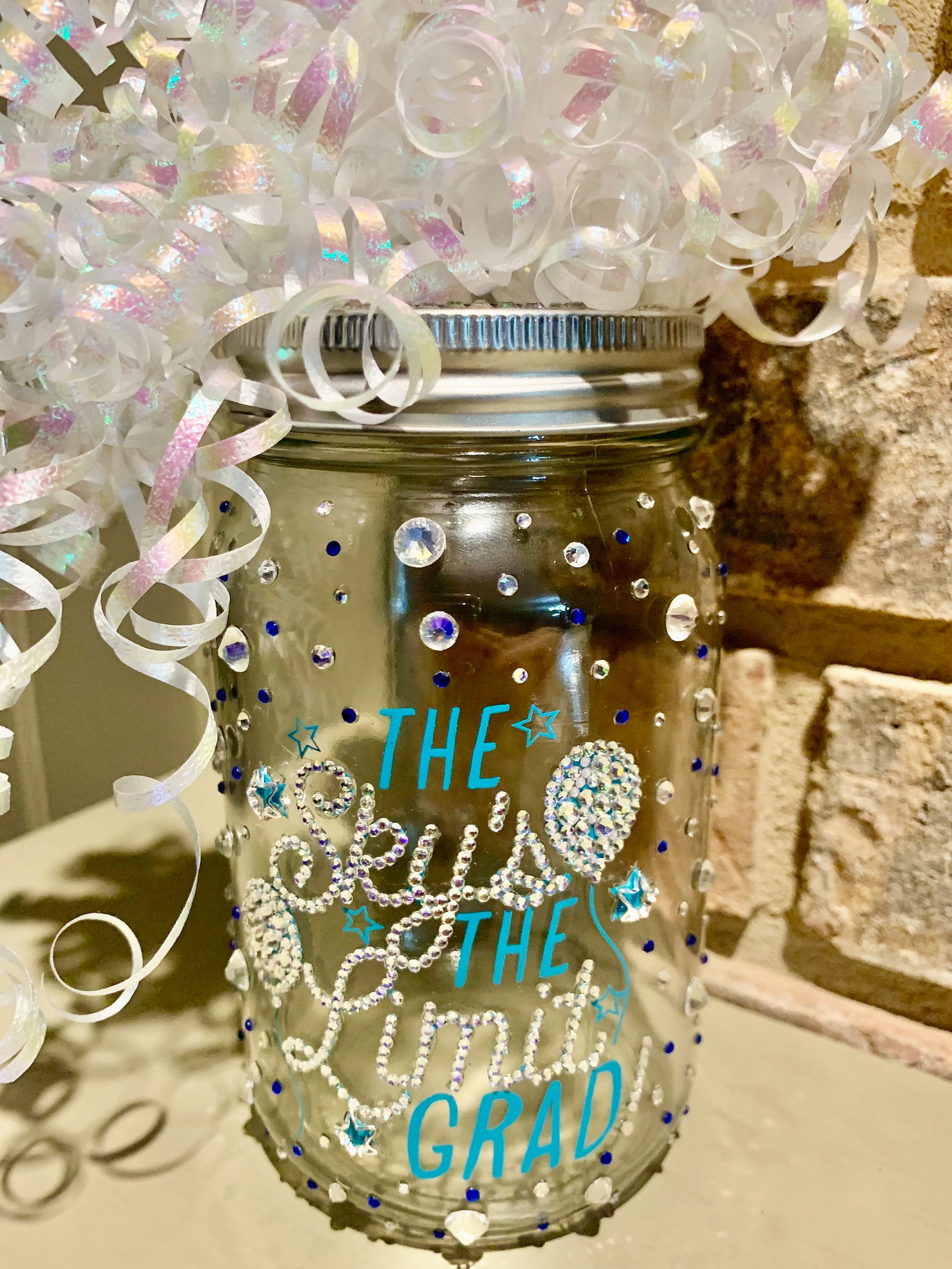 Bling Graduation Mason Jar - Etsy