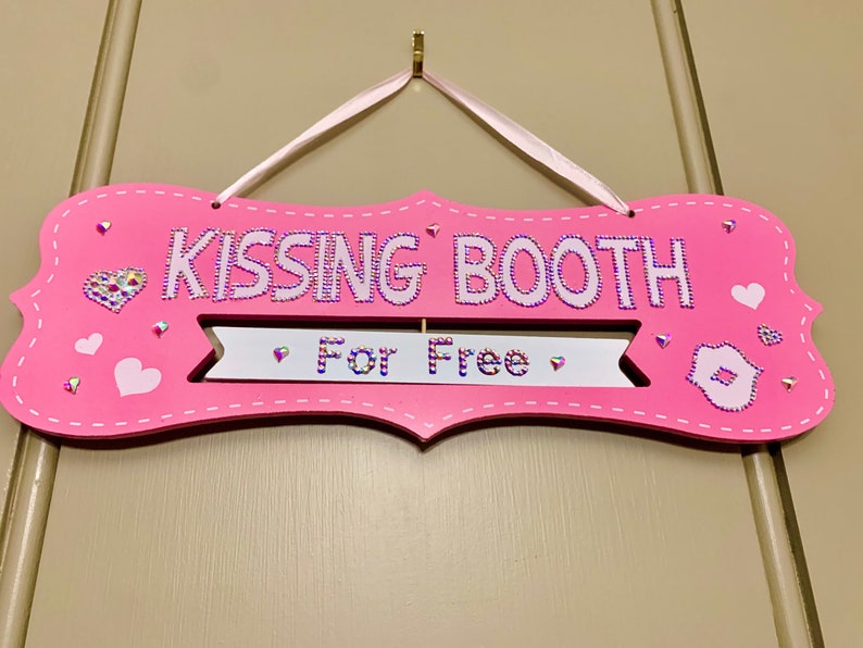 Rhinestone Kissing Booth Sign | Etsy