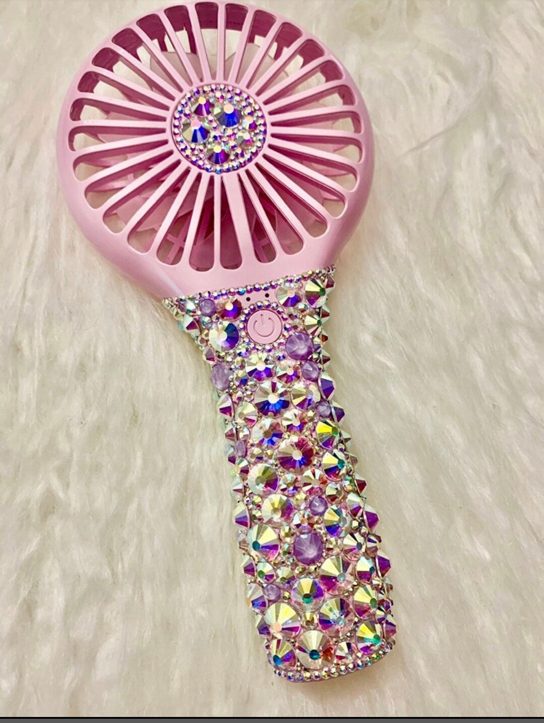 Rhinestone Light Pink Lollipop Fan - Etsy