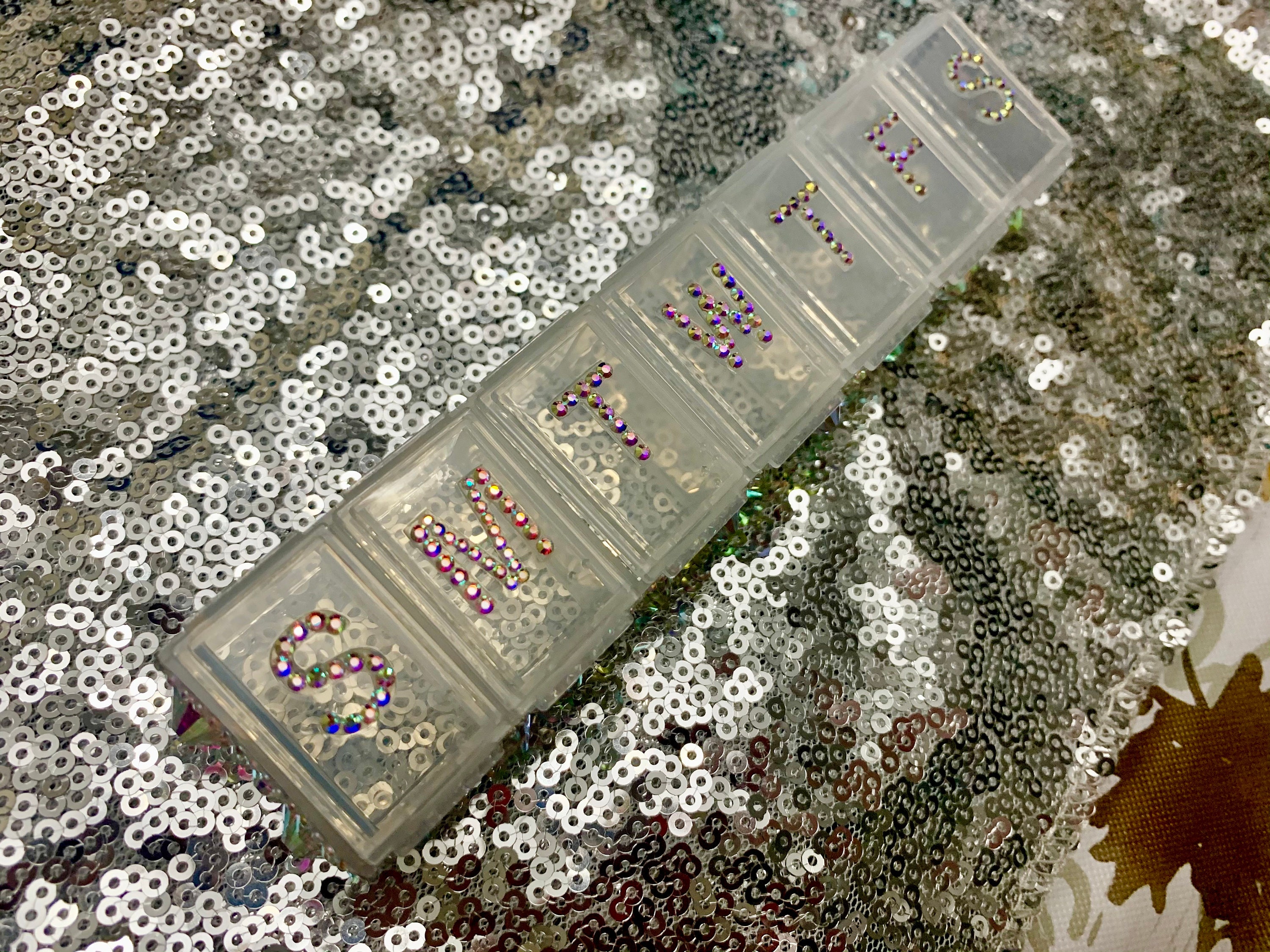 Rhinestone Pill Organizer | Etsy