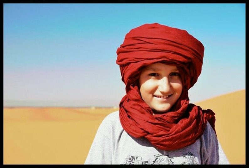 Moroccan Berber Tuareg Scarf Long Handmade Ethnic Turban | Etsy