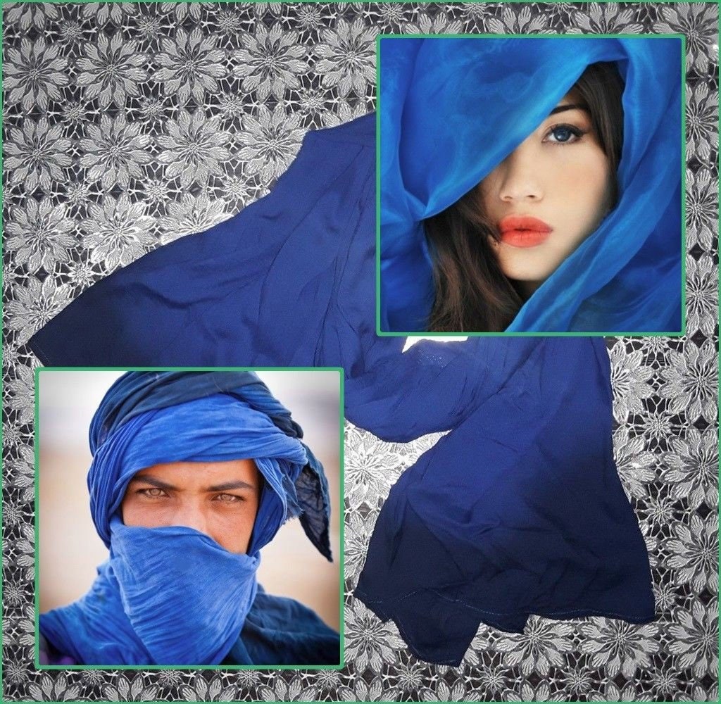 Moroccan Berber Tuareg Scarf Long Handmade Ethnic Turban | Etsy