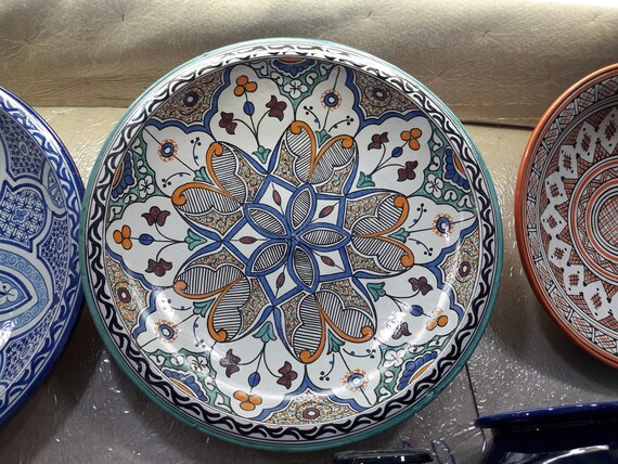 Home & Living Moroccan dish made with traditional art Moroccan plate ...