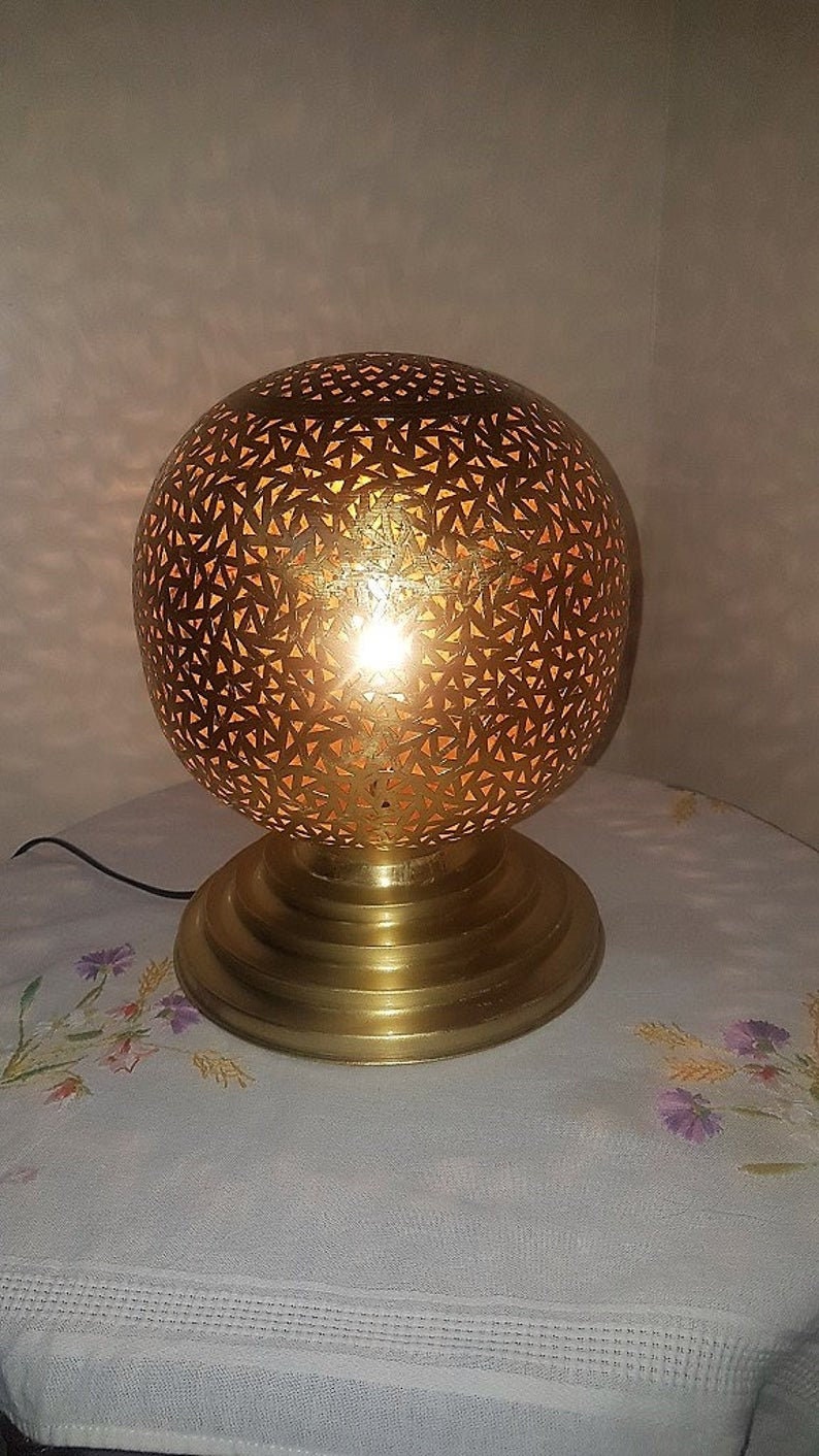 Moroccan Standing Light, Boho Lighting, Boho Chic, Table Lamp, Desk ...