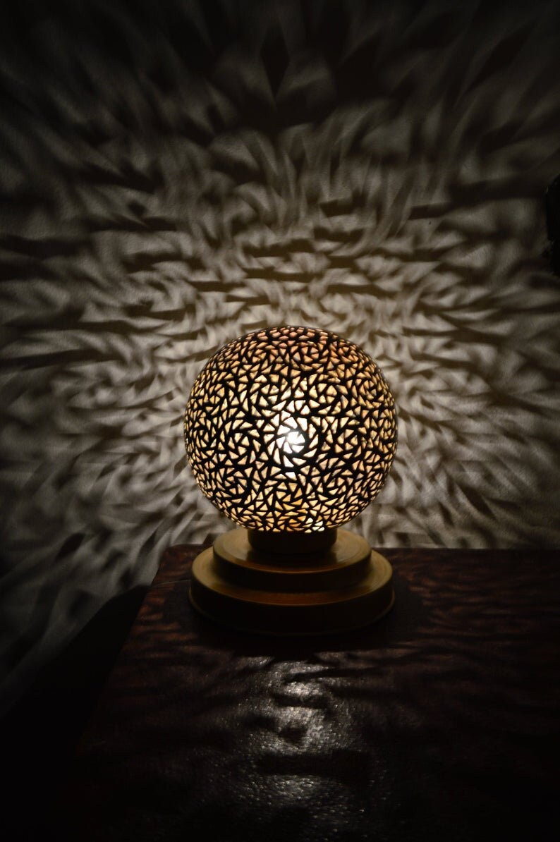 Moroccan Standing Light, Boho Lighting, Boho Chic, Table Lamp, Desk ...