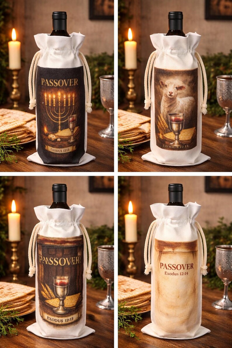 Passover Wine Bag & Serving Board Set | Exodus 12 Remembrance - Etsy