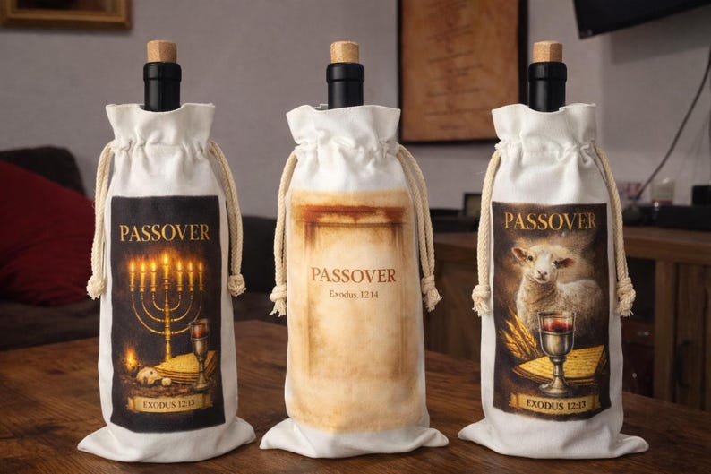 Passover Wine Bag & Serving Board Set | Exodus 12 Remembrance - Etsy