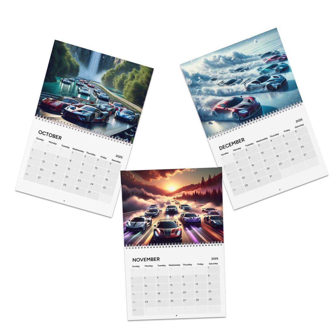 Luxury Supercar Calendar 2025, Car Enthusiast Gift, Wall Decor, Office ...