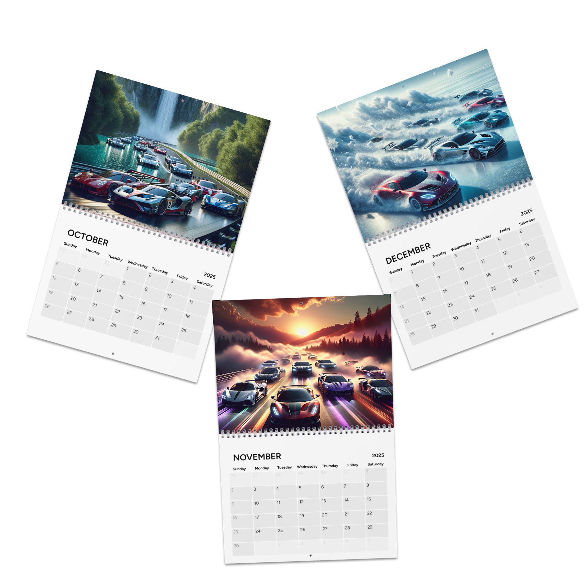 Luxury Supercar Calendar 2025, Car Enthusiast Gift, Wall Decor, Office ...