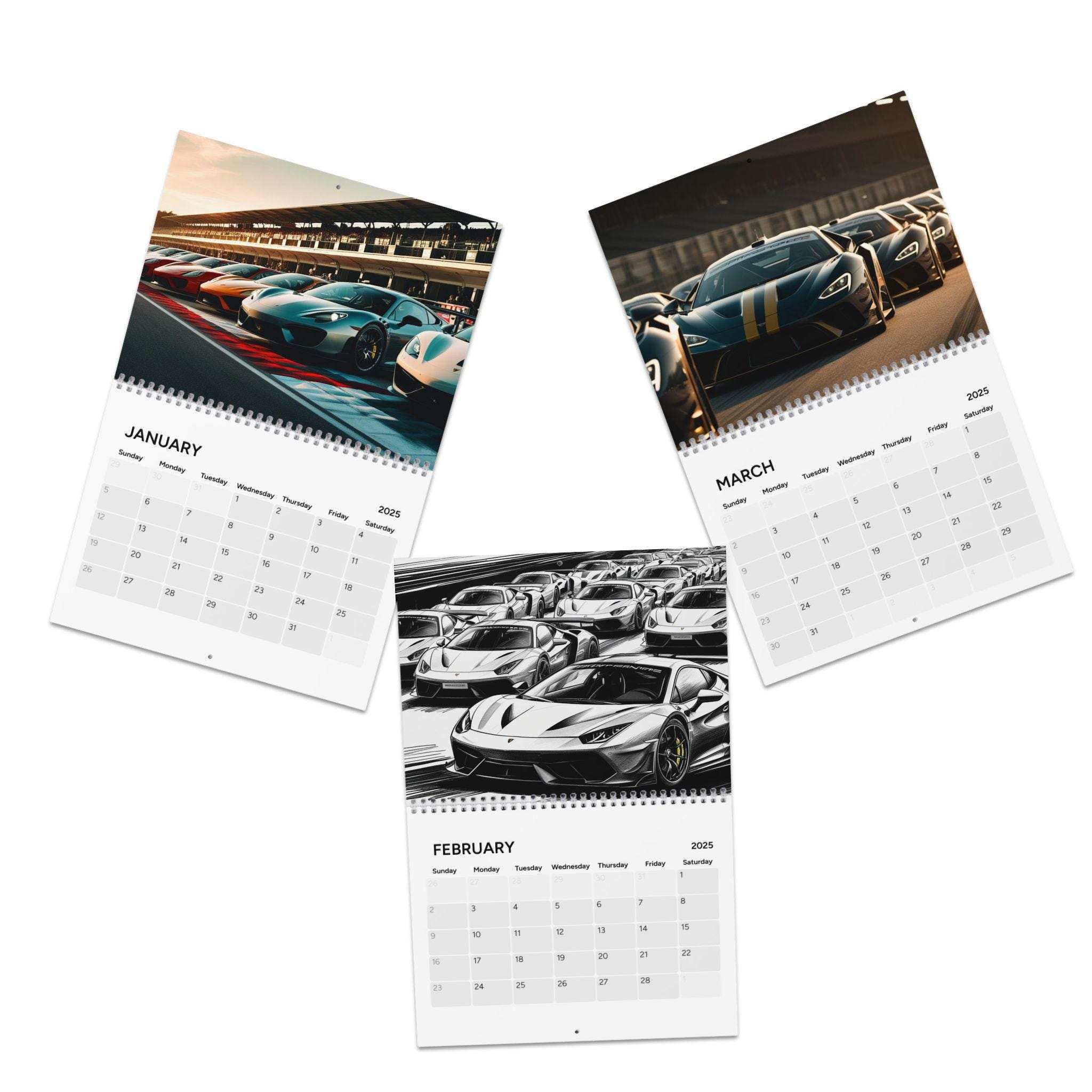 Luxury Supercar Calendar 2025, Car Enthusiast Gift, Wall Decor, Office ...