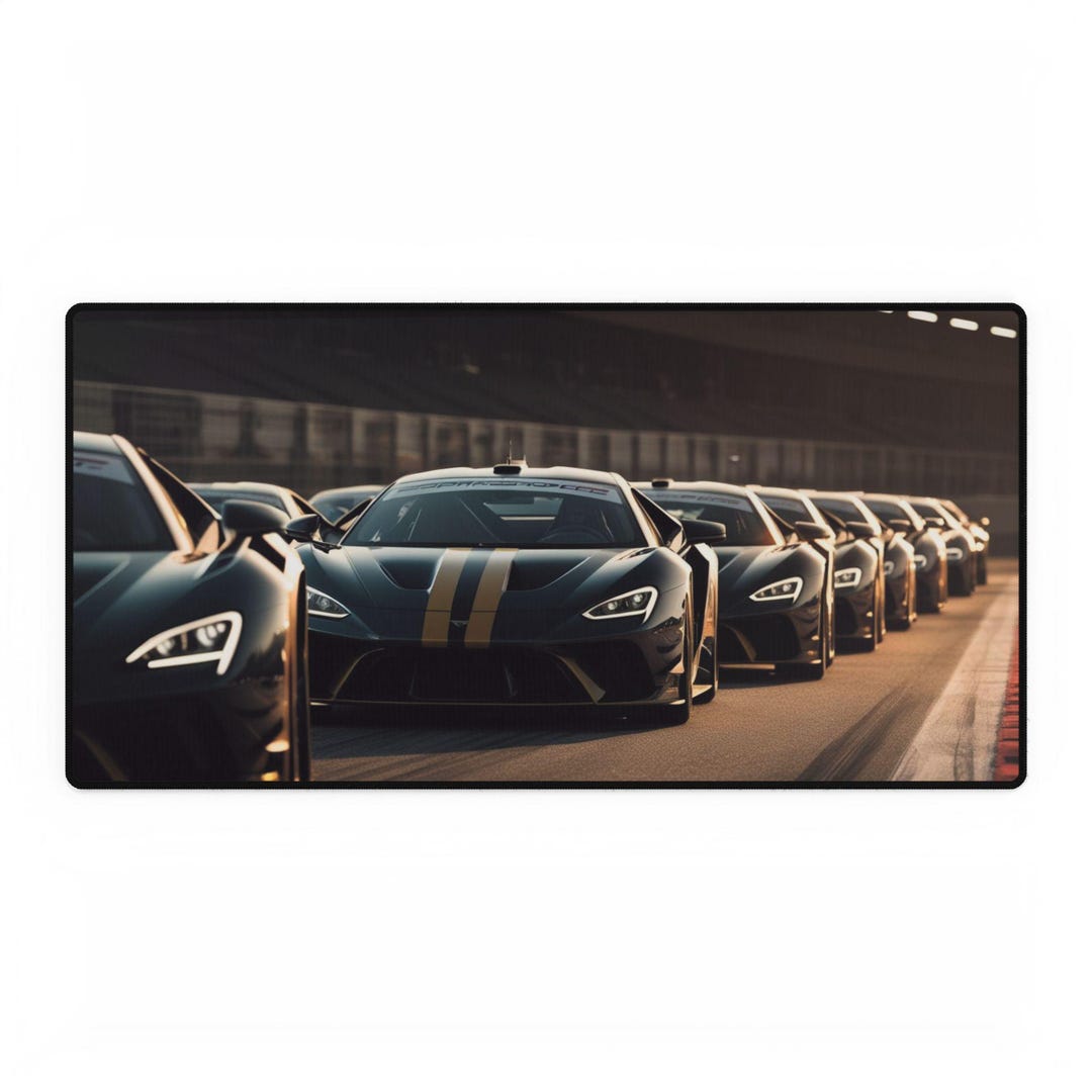 Racing Car Desk Mat - Ideal for Gamers, Car Enthusiasts, Office Decor ...