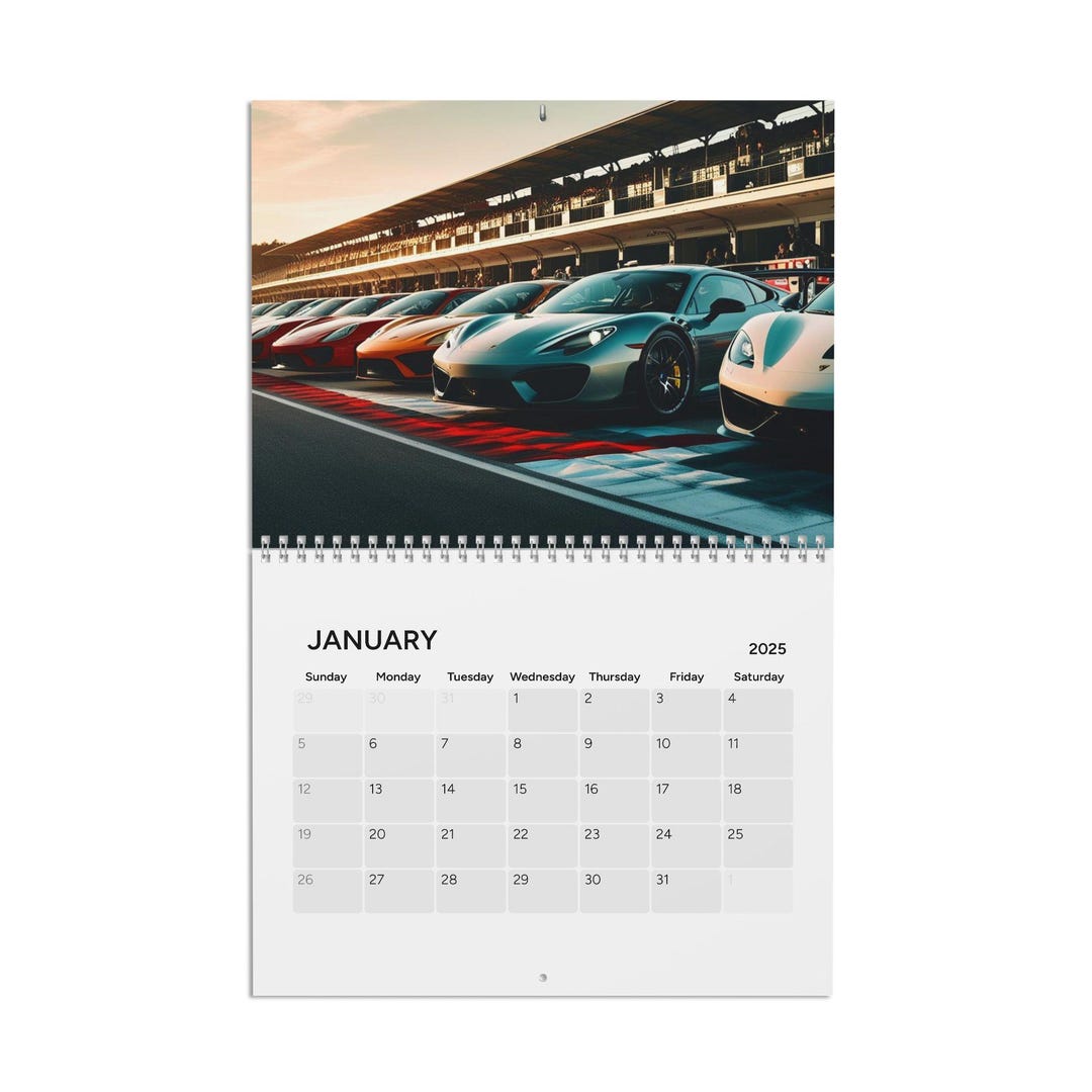 Luxury Supercar Calendar 2025, Car Enthusiast Gift, Wall Decor, Office ...