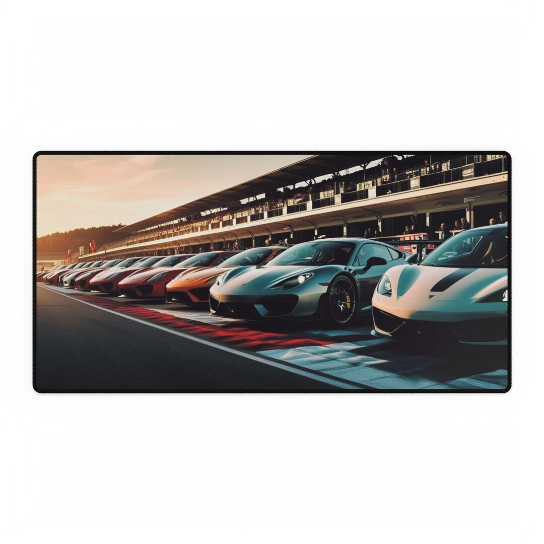 Racing Car Desk Mat - Perfect for Car Enthusiasts, Gaming, Office Decor ...